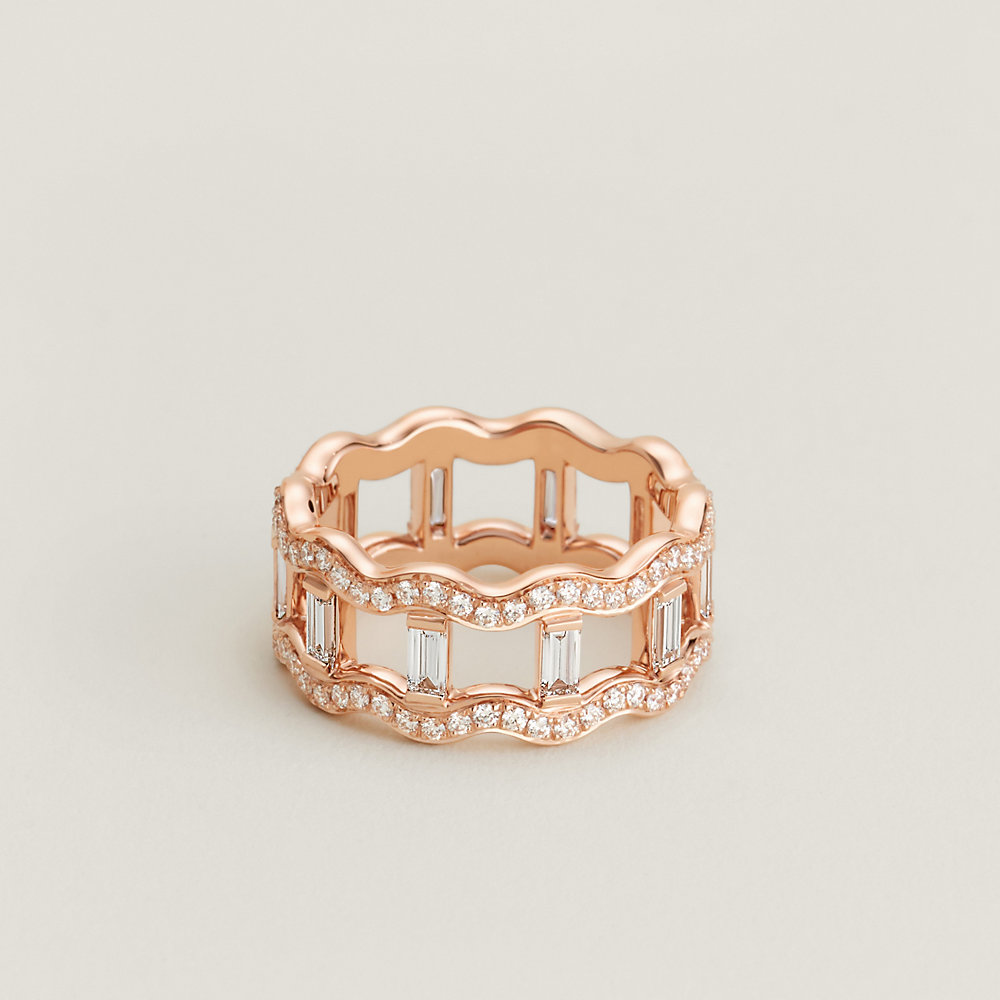 Reseau Lumiere ring - Rose gold | Hermès Australia